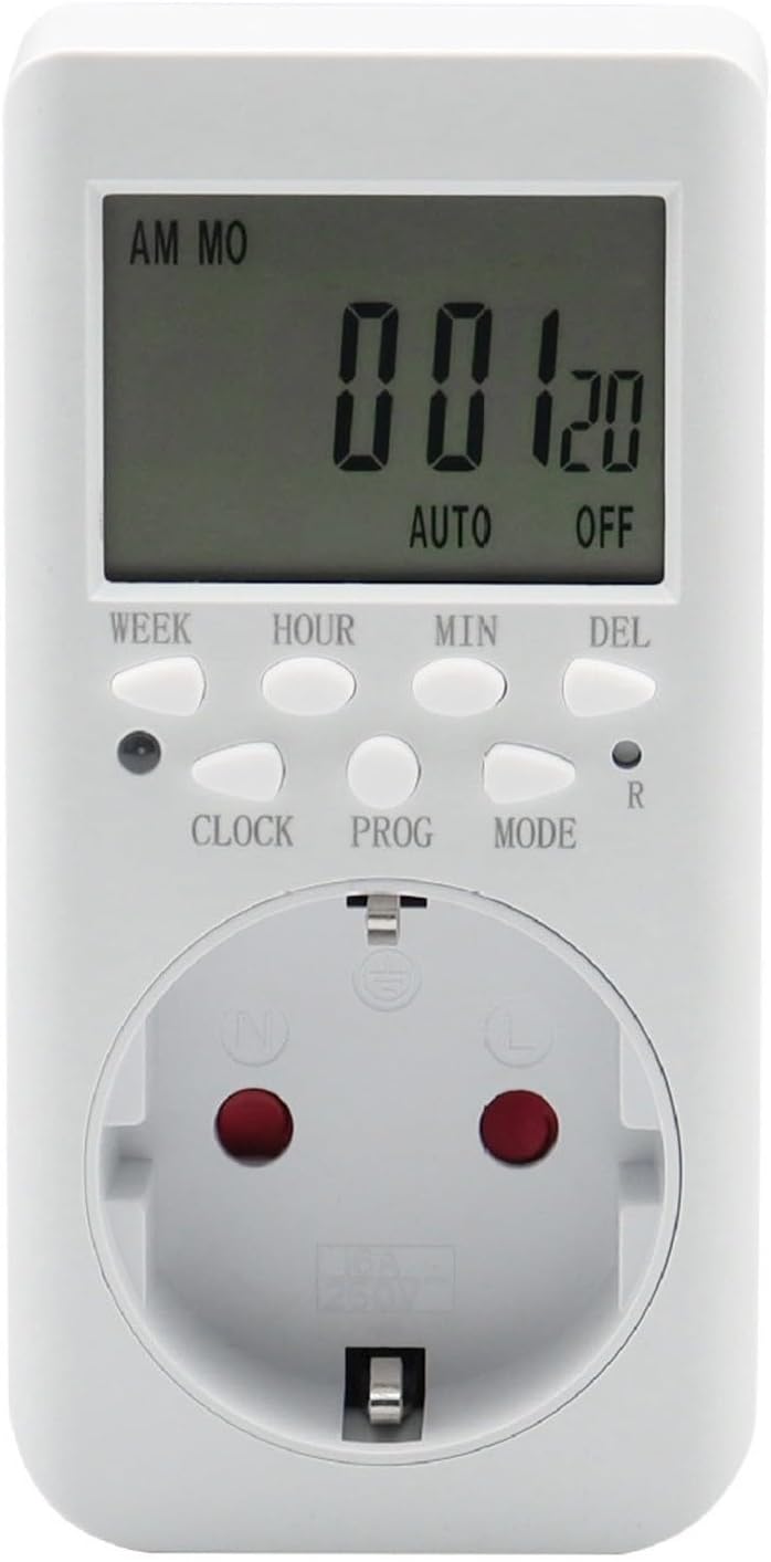 Digital Timer Socket 24 Hours Programmable Indoor Timer for Socket ...