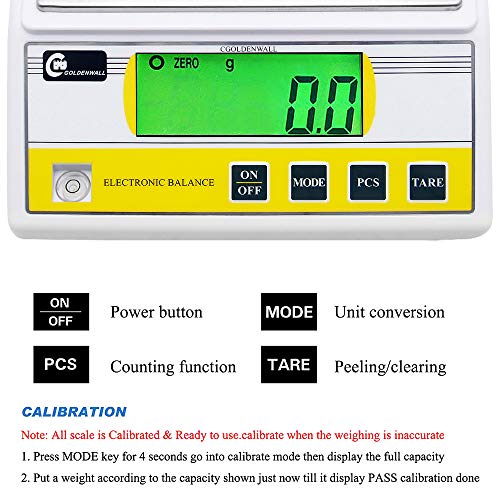 CGOLDENWALL 10kg x 0.1g Digital Precision Electronic Balance - Want It All