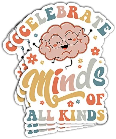 Amazon.com: MAIANEY (3 Pcs) Celebrate Minds of All Kinds Sticker ...