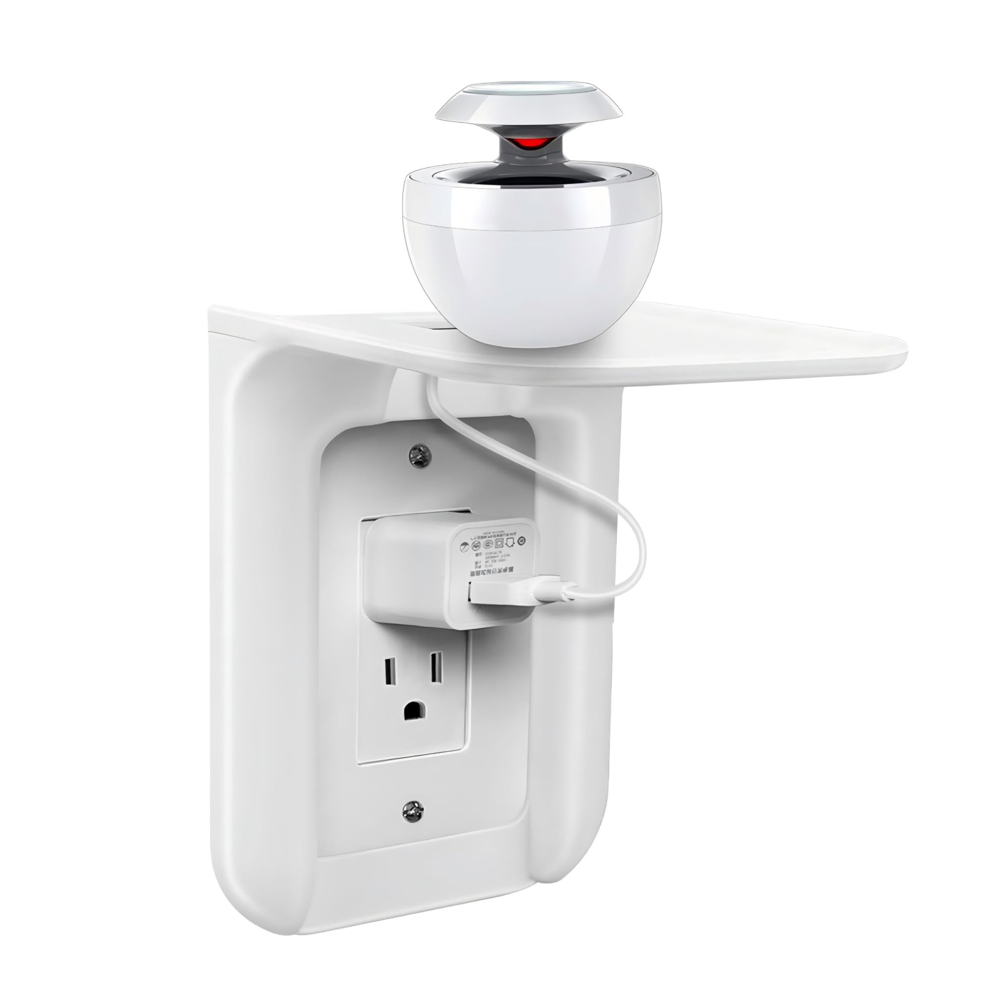 Amazon.com: AUNMAS Wall Mounted Outlet Shelf, Hole Design Standard ...
