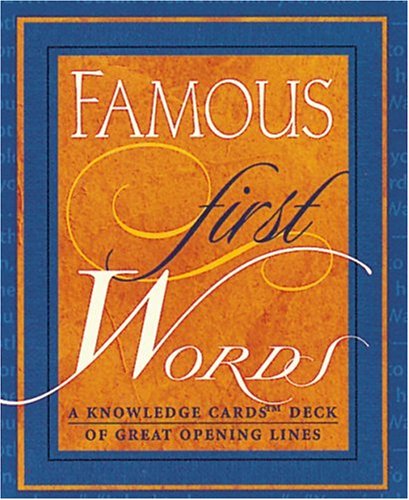 Famous First Words Knowledge Cards Deck: Pomegranate: 9780764916267 ...
