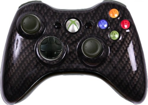 Amazon.com: Black Gold Carbon Fiber Custom Xbox 360 Controller : Video ...