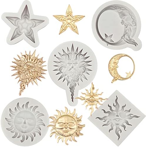 Amazon.com: Sun Star Moon God Fondant Mold 4pcs, Ancient Greek ...