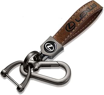Amazon.com: Genuine Leather Car Keychain,Car Key Chain for Remote Key ...