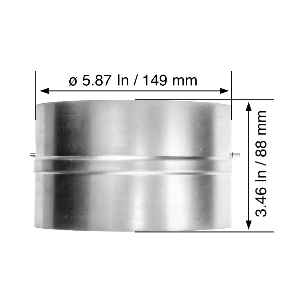 Snapklik.com : ECOPRO VENT - 6" Inch Backdraft Damper For Straight Or ...