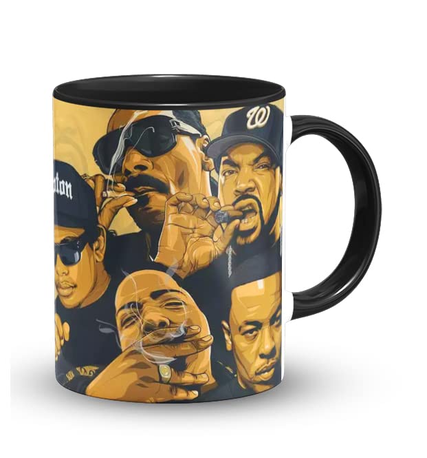 Buy The Desi Monk West Coast Hip Hop Printed Inside Black Mug with ...