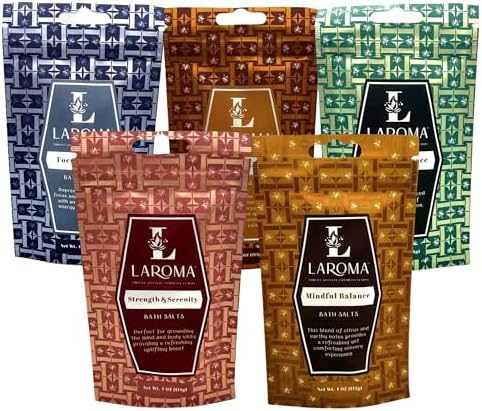 Amazon.com : Laroma Bath Salts, Hand-Crafted in The USA, 5 Bags (4 oz ...