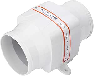 Amazon.com: Liusin 4 Inch In-Line Blower 12V 270CFM Electric In-Line ...