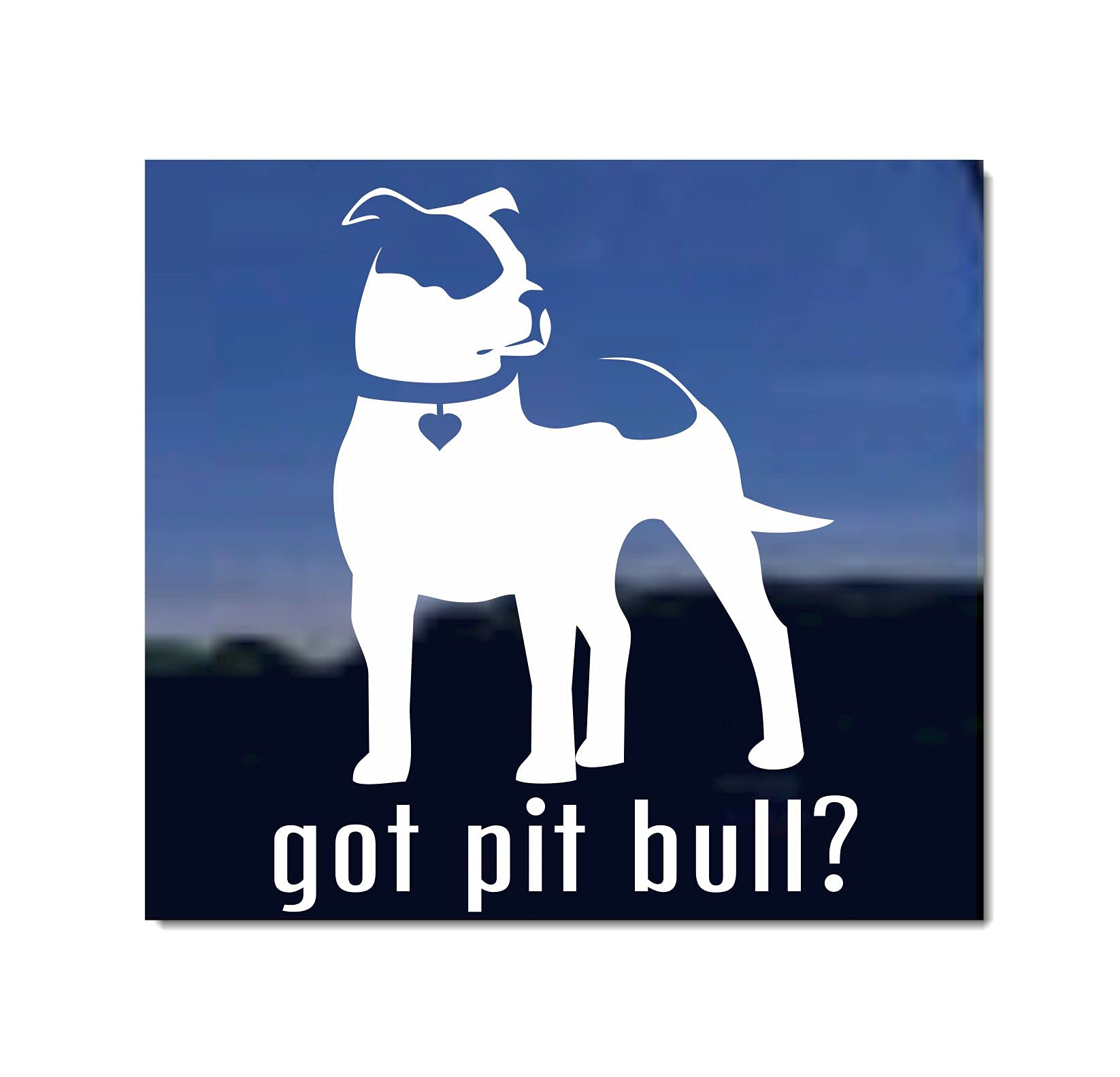 Amazon.com: Got Pit Bull? ~ Pit Bull Vinyl Window Auto Decal Sticker ...