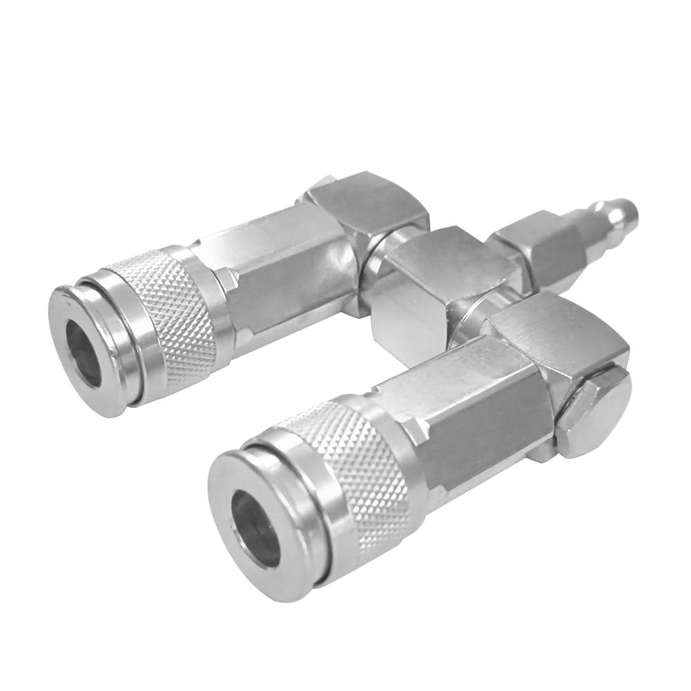 3 Way Swivel GASHER 2-Way Air Manifold 3 Ports Steel Industrial ...