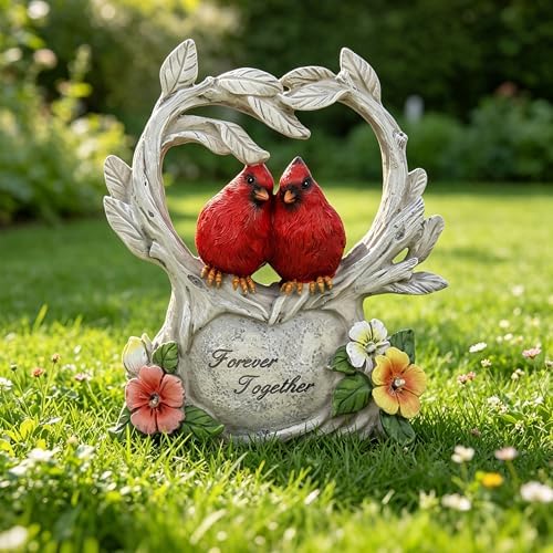 Amazon.com: Solar Outdoor Garden Statue, Cardinals Weatherproof ...