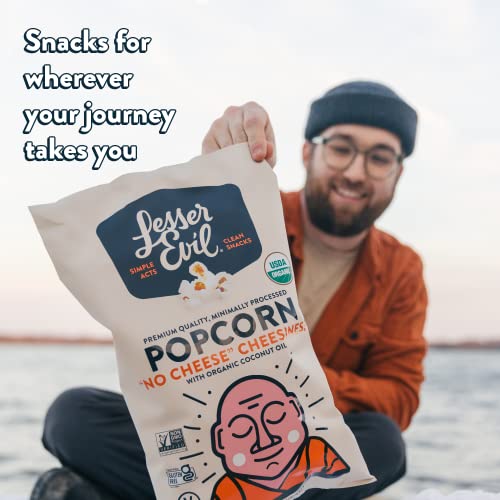 LesserEvil No Cheese Cheesiness Organic Popcorn, Premium Quality ...