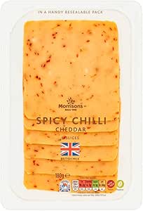 Morrisons 6 Slices Spicy Chilli Cheddar 180g : Amazon.co.uk: Grocery