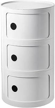 Amazon.com: Round Bedside Table 2/3/4 Tier -Plastic Nightstand Storage ...