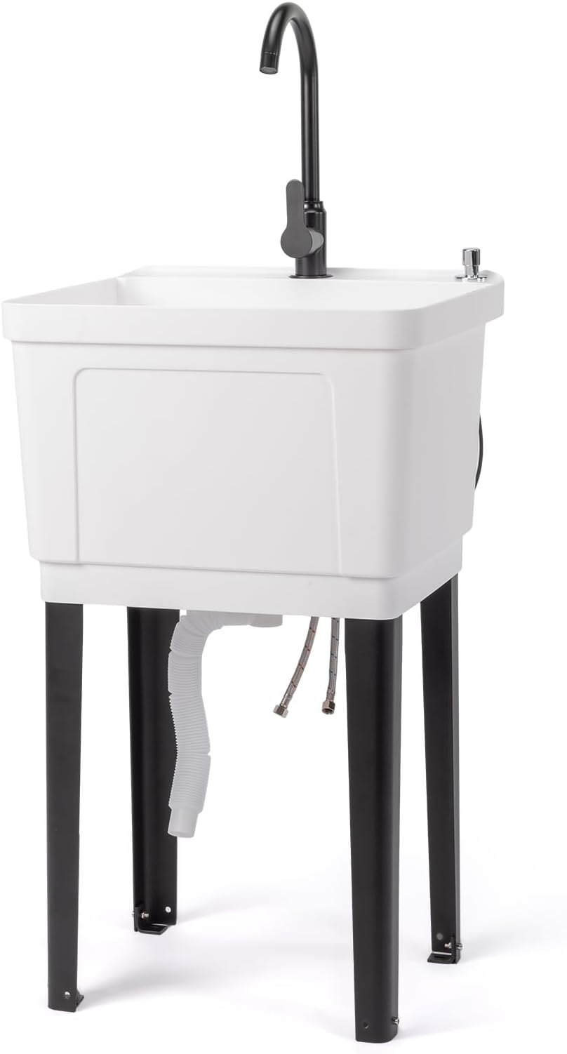 UTILITYSINKS USA-Made Plastic Freestanding 24 in x 24-Inch UtilityTub ...