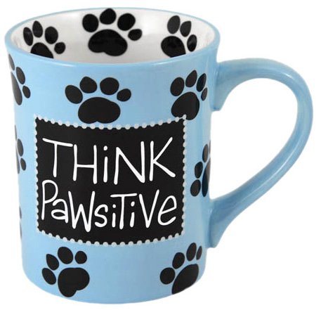 Buy Our Name is Mud by Lorrie Veasey"Think Pawsitive" Mug, 4-1/2-Inch ...