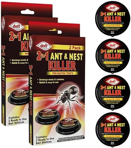 Doff Ant Bait Station 2x - Ant Killer for Indoor and Outdoor - Pet Safe ...