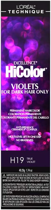 L'oreal Paris Excellence Hicolor Permanent Hair Color, True Violet ...