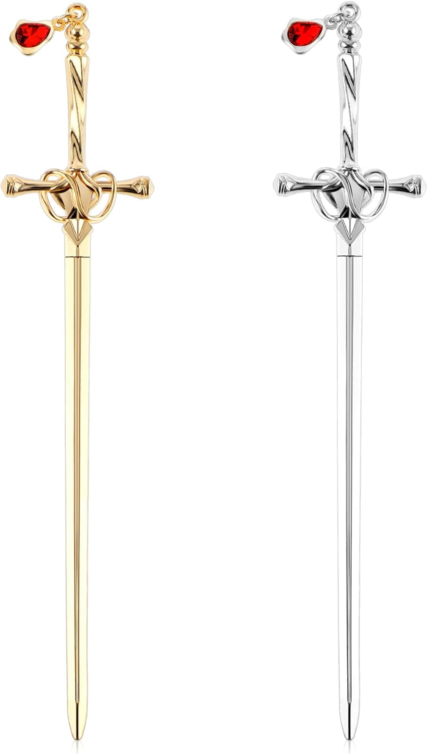 Amazon.com: Jeffdad 2Pcs Sword Katana Bookmarks Vintage Silver Metal ...