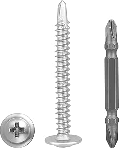 Amazon.com: 200 pcs #8 x 1" Phillips Truss Head Wood Screws,410 Stainless Steel Modified Truss ...