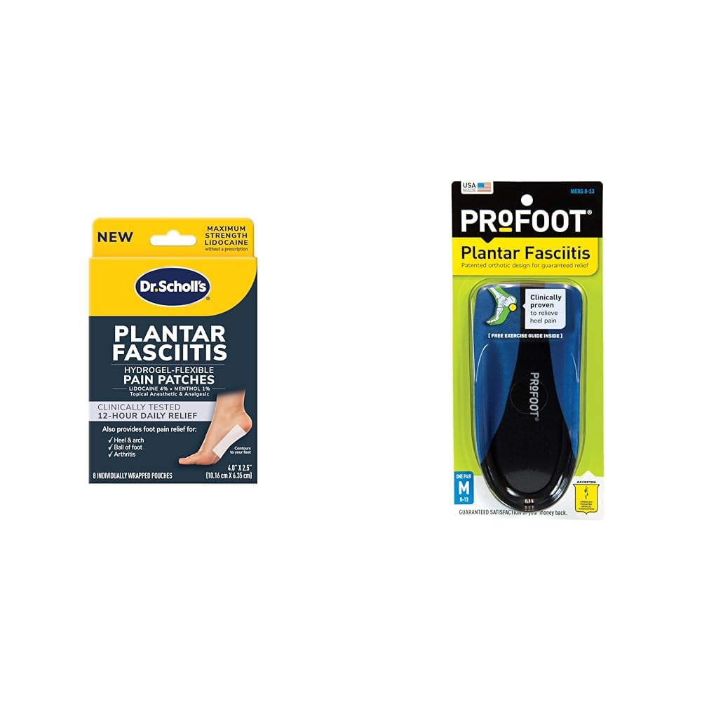 Amazon.com: Dr. Scholl's Plantar Fasciitis Pain Patches with Hydrogel ...