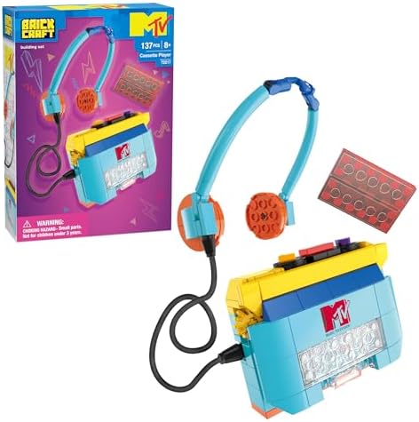 Amazon.com: Brickcraft MTV Walkman Cassette Player Brick Building Set ...