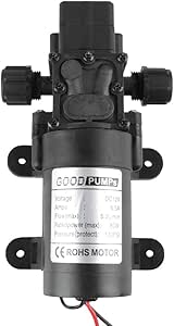 Amazon.com: Diaphragm Water Pump 12V 80W 5.5L/MIN Low Noise Diaphragm ...