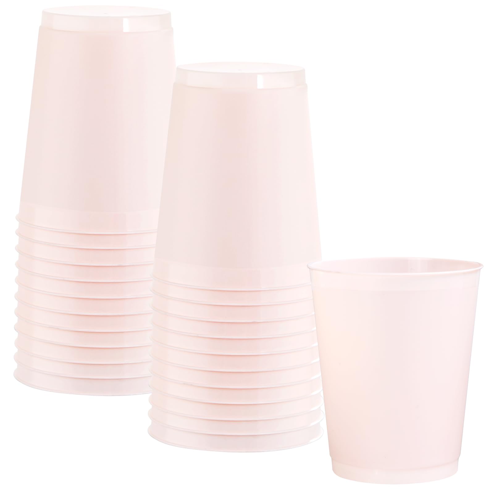 Amazon.com: Liacere 16 PCS Pink Plastic Cups 16oz Plastic Cups ...