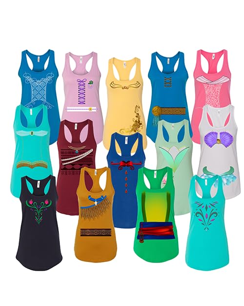 Amazon.com: Princess Tank, Princesses Women's Racerback Tank Tops ...