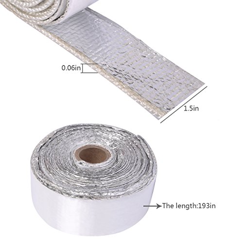 Snapklik.com : AutoEC Heat Shield Tape, Self-Adhesive Heat Reflective ...