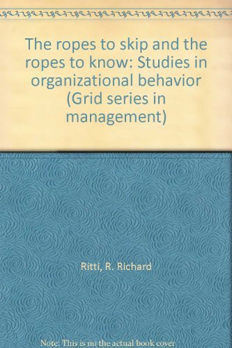 Buy The ropes to skip and the ropes to know: Studies in organizational ...