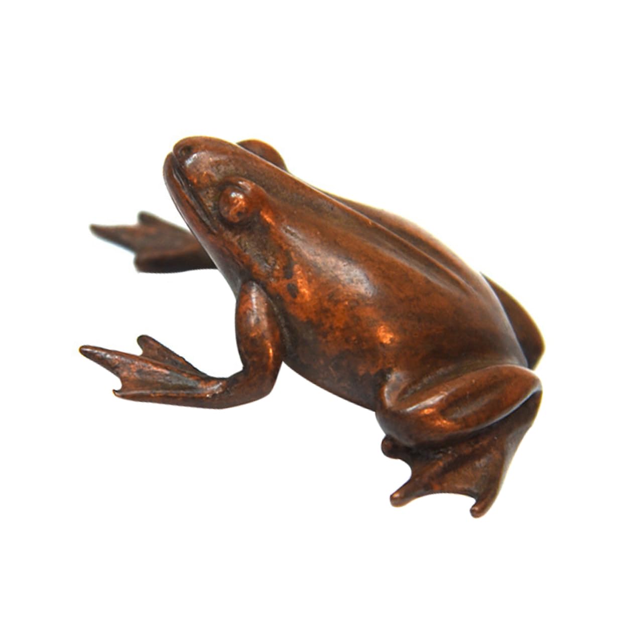 Amazon.com: Yardenfun 1pc Pure Copper Frog Ornament Mini Figurine Lucky ...