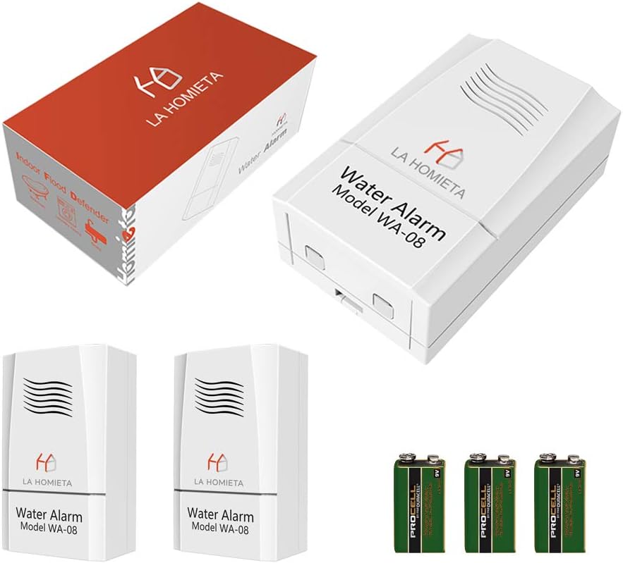 Water Alarm with 6 ft Extended Sensor Sensor for Water Leakage ...