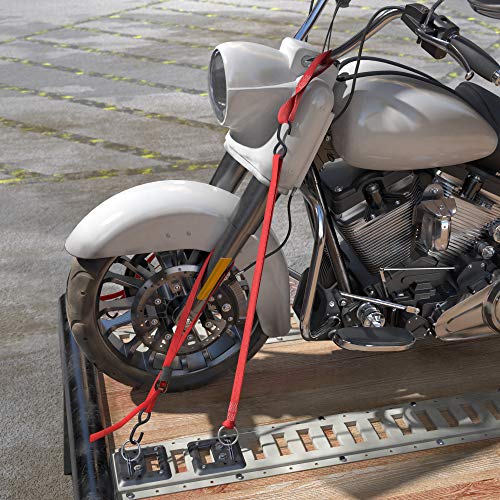 Snapklik.com : Basics Soft Loop Motorcycle Tie Down Straps