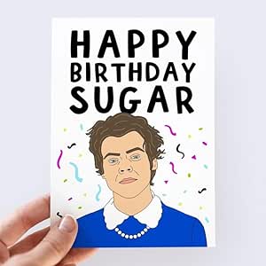 CRAFT MANIACS HAPPY BIRTHDAY SUGAR A5 LAMINATED GREETING CARD FOR HARRY STYLE LOVERS : Amazon.in ...