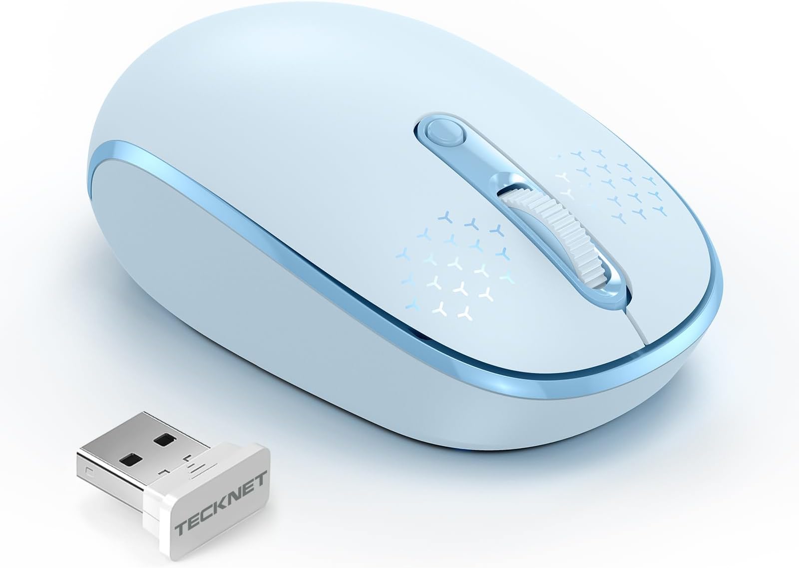 Amazon.com: TECKNET Wireless Mouse, 2.4G Quiet Computer Mouse with USB ...