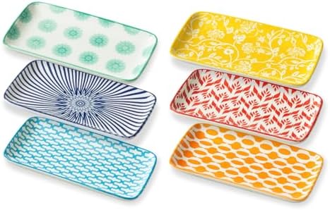 Amazon.com | Foraineam Rectangular Salad Plates, 10 Inch White ...