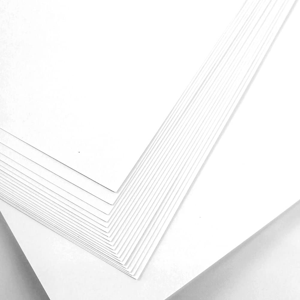 Snapklik.com : 100 Sheets White Colored Cardstock Thick Paper, A4 ...