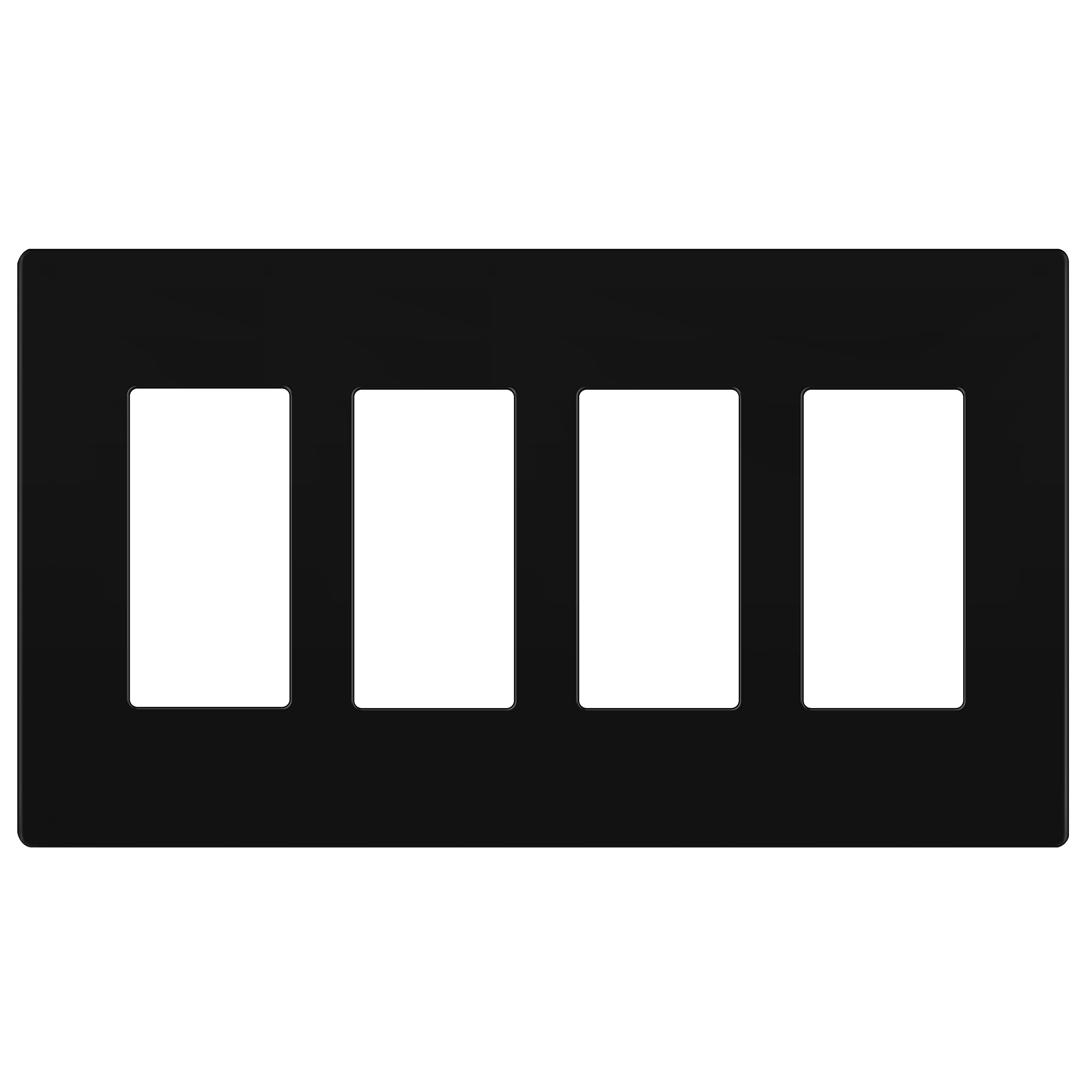 LIDER Matte Finish Quadruple Decorator Switch Cover, Screwless Wall ...