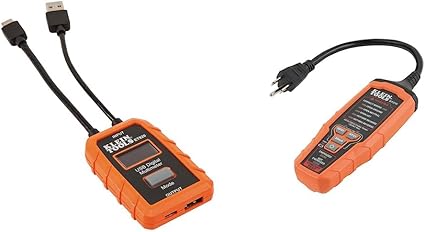 Klein Tools ET920 USB Power Meter & RT310 Outlet Tester, AFCI and GFCI ...