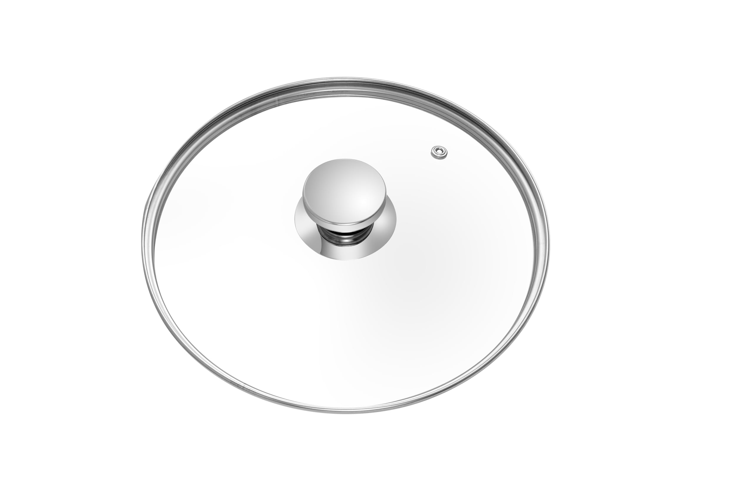 DERUI CREATION Tempered Glass Lid for Pots and Pans Saucepan, Built In ...