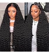 Amazon.com : YACHEP 28 Inch Water Wave 13x6 Lace Front Wigs Human Hair ...
