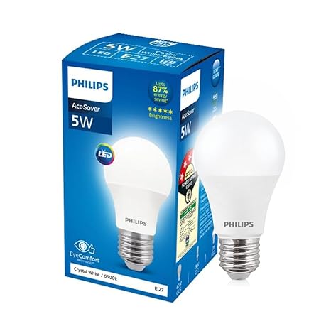 Buy Philips 5-watt LED Bulb | AceSaver LED Bulb | Base: E27 Light Bulb ...