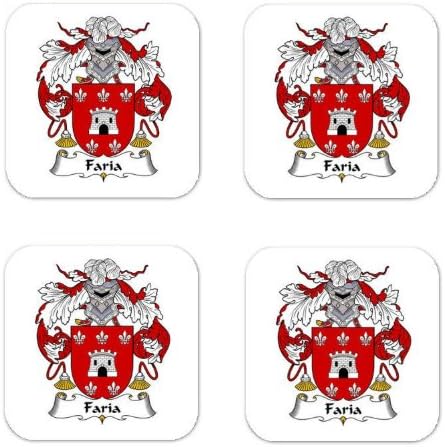 Amazon.com: Faria Family Crest Square Coasters Coat of Arms Coasters ...