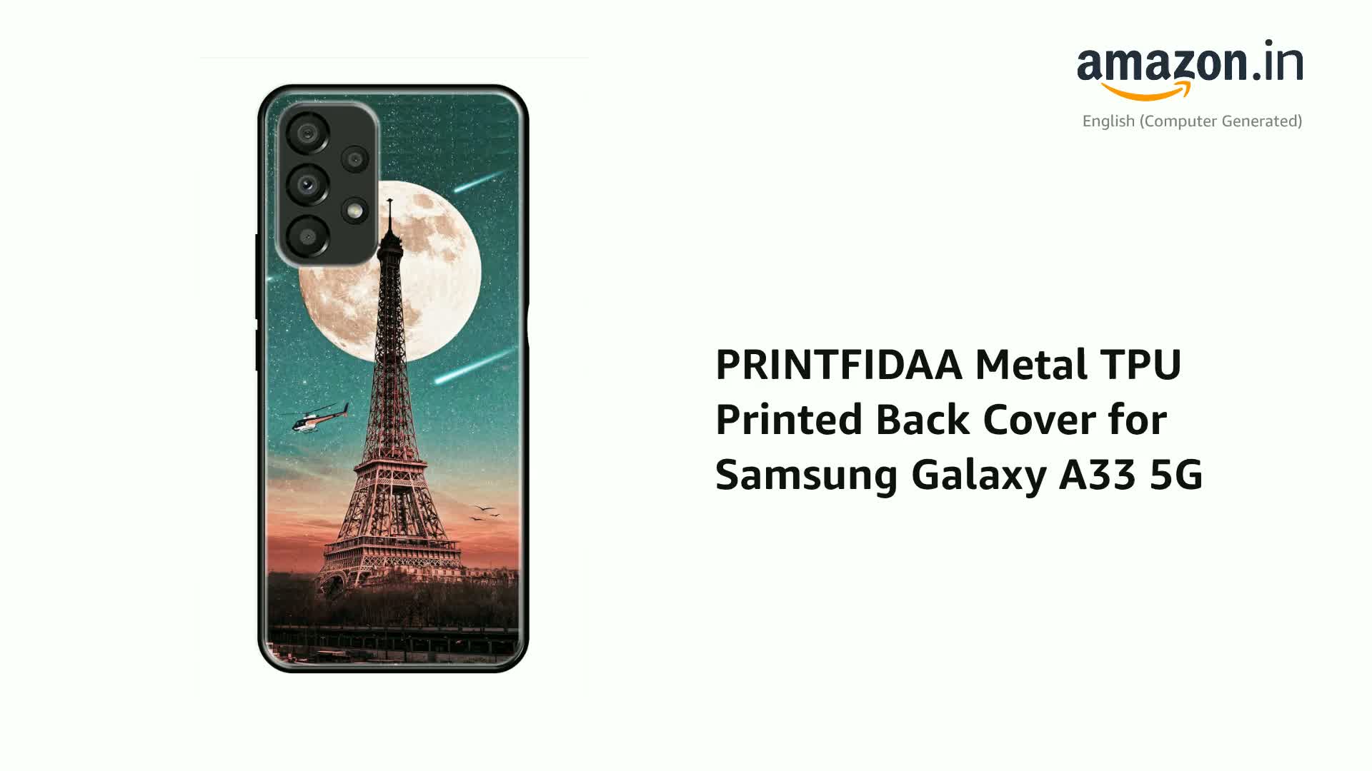 Watch PRINTFIDAA Metal TPU Printed Back Cover for Samsung Galaxy A33 5G ...