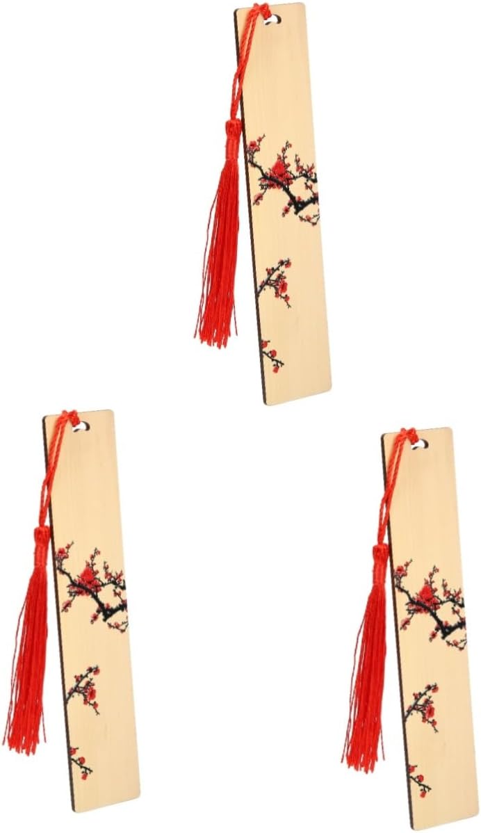 Beautiful Painted Wooden Bookmarks Wood Wooden Crafts Metal Trim ...