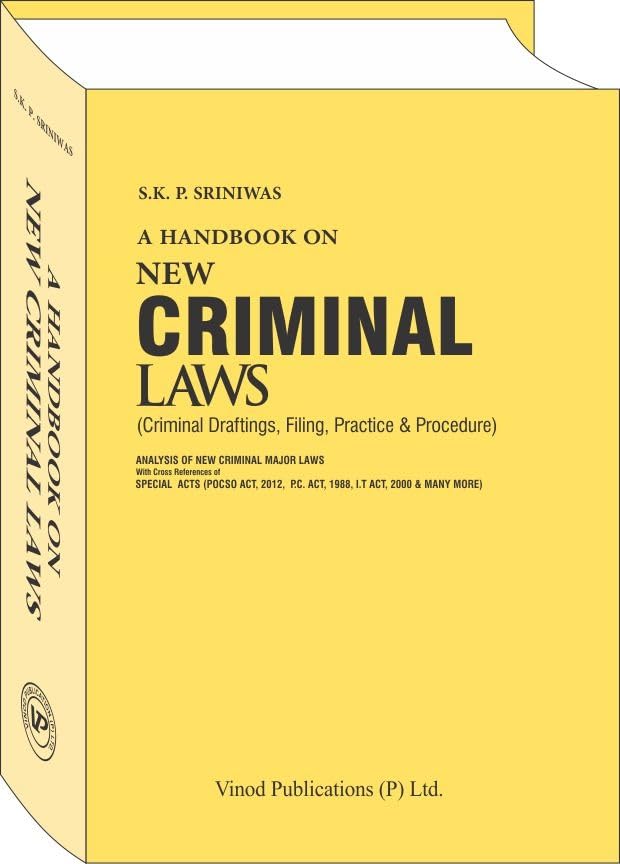 Buy A HandBook on NEW CRIMINAL Laws ( Criminal Drafting, Filing ...