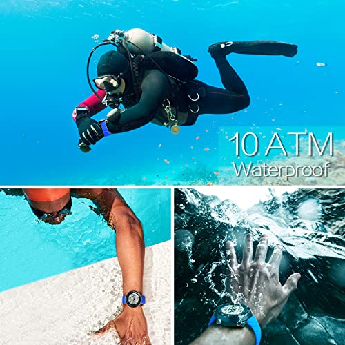 10 ATM Water Resistant Sports Watch for Swimming and Diving, with ...