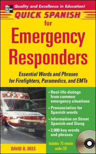 Amazon.com: Quick Spanish for Emergency Responders Package (Book + 1CD ...
