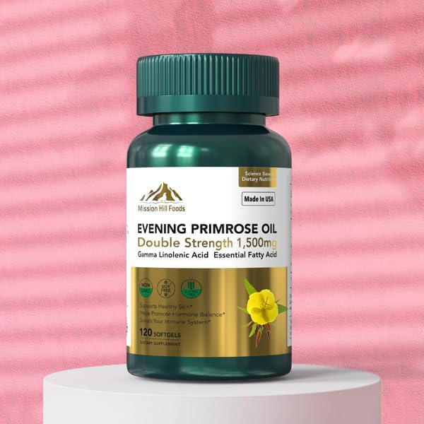 Amazon.com: Mission Hill Foods Evening Primrose Oil (1500mg) | High GLA ...